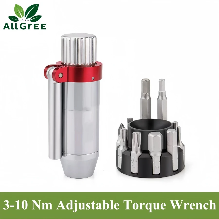 Adjustable 3-10 Nm Range Torque Wrench With 10PCS Hex Bits Aluminum ...