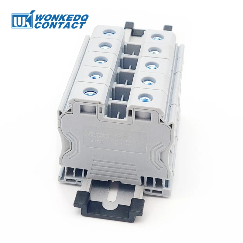UT-35-1Pc-Screw-DIN-Rail-Terminal-Block-35mm-Cable-Hexagon-Socket-Feed ...