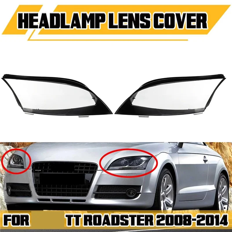 Car Front Headlight Lens Cover Headlight Shade Shell For Audi Tt ...