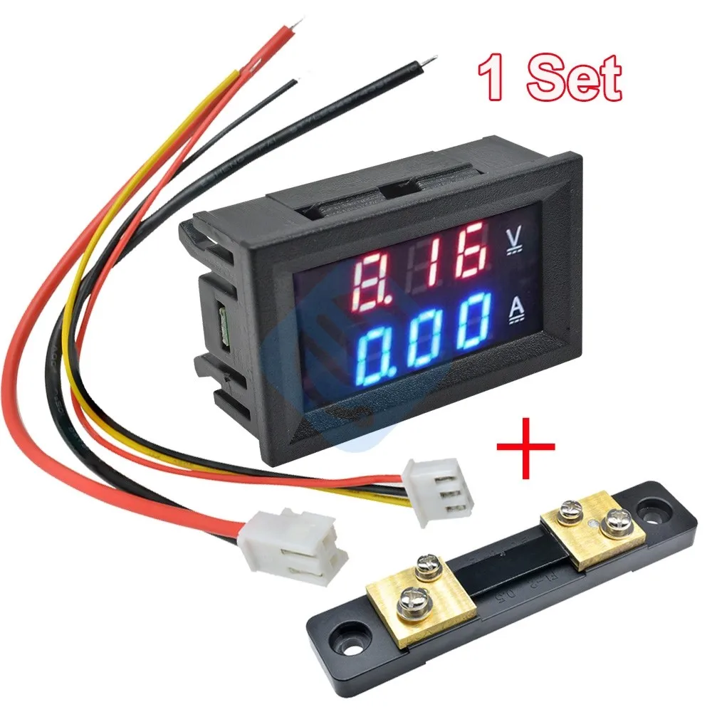 Mini-Digital-Voltmeter-Ammeter-DC-0-100V-50A-Amp-Volt-Voltage-Current ...