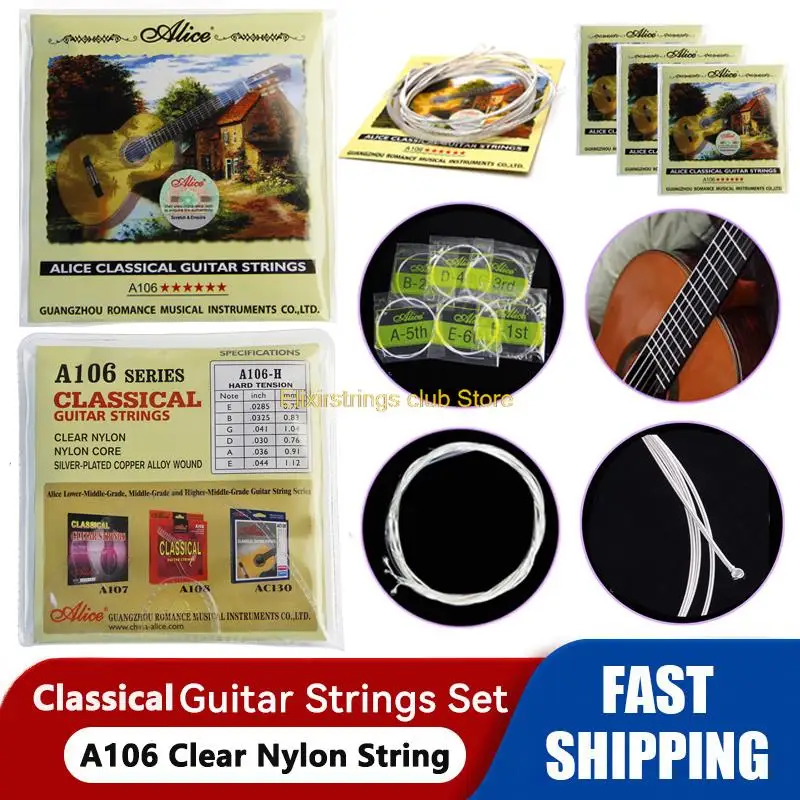 Alice-A106-Guitar-Strings-For-Classical-Clear-Nylon-6-Strings-Silver-Plate-Antirust-Guitar ...