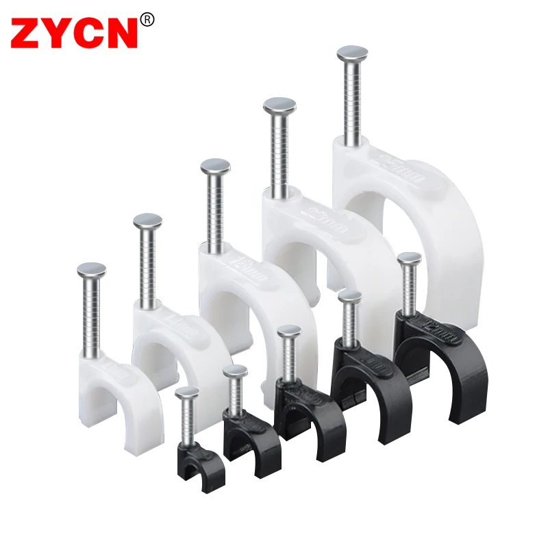 100Pcs-PE-Plastic-Round-Cable-Clip-4-6-10-12-14MM-With-Carbon-Steel ...