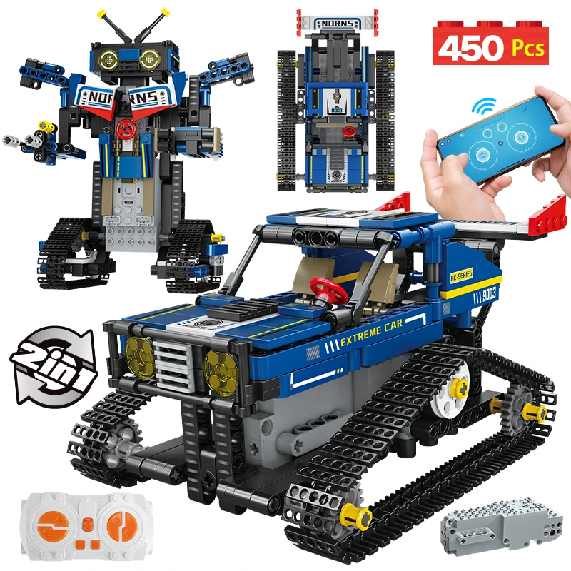 450PCS City 2 in 1 Remote Control Military Astronaut Robot Deformed ...