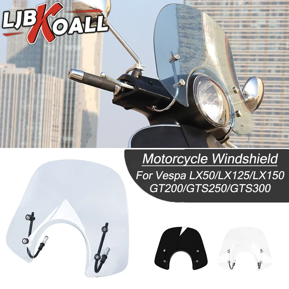 For-Vespa-GT200-GTS250-GTS300-LX50-LX125-LX150-Motorcycle-Windshield ...