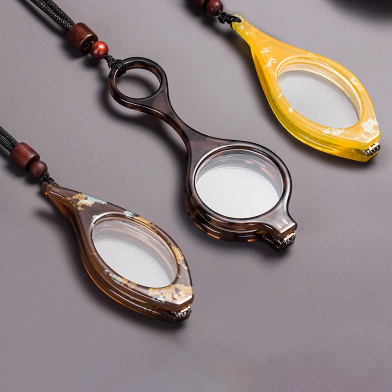 Mini Hanging Neck Reading Glasses Magnifier Folding Portable Ultra ...