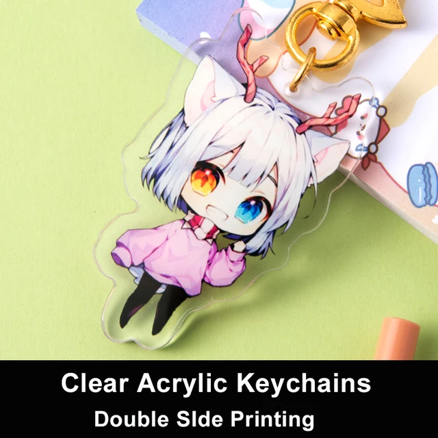 Custom Keychains Cartoon Llavero Key Chain Photo Customized Anime ...