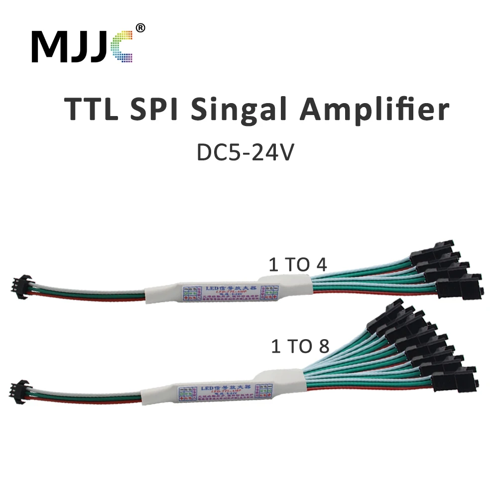DC-5V-12V-24V-Mini-TTL-Signal-RGB-IC-Addressable-LED-Strip-Amplifer ...