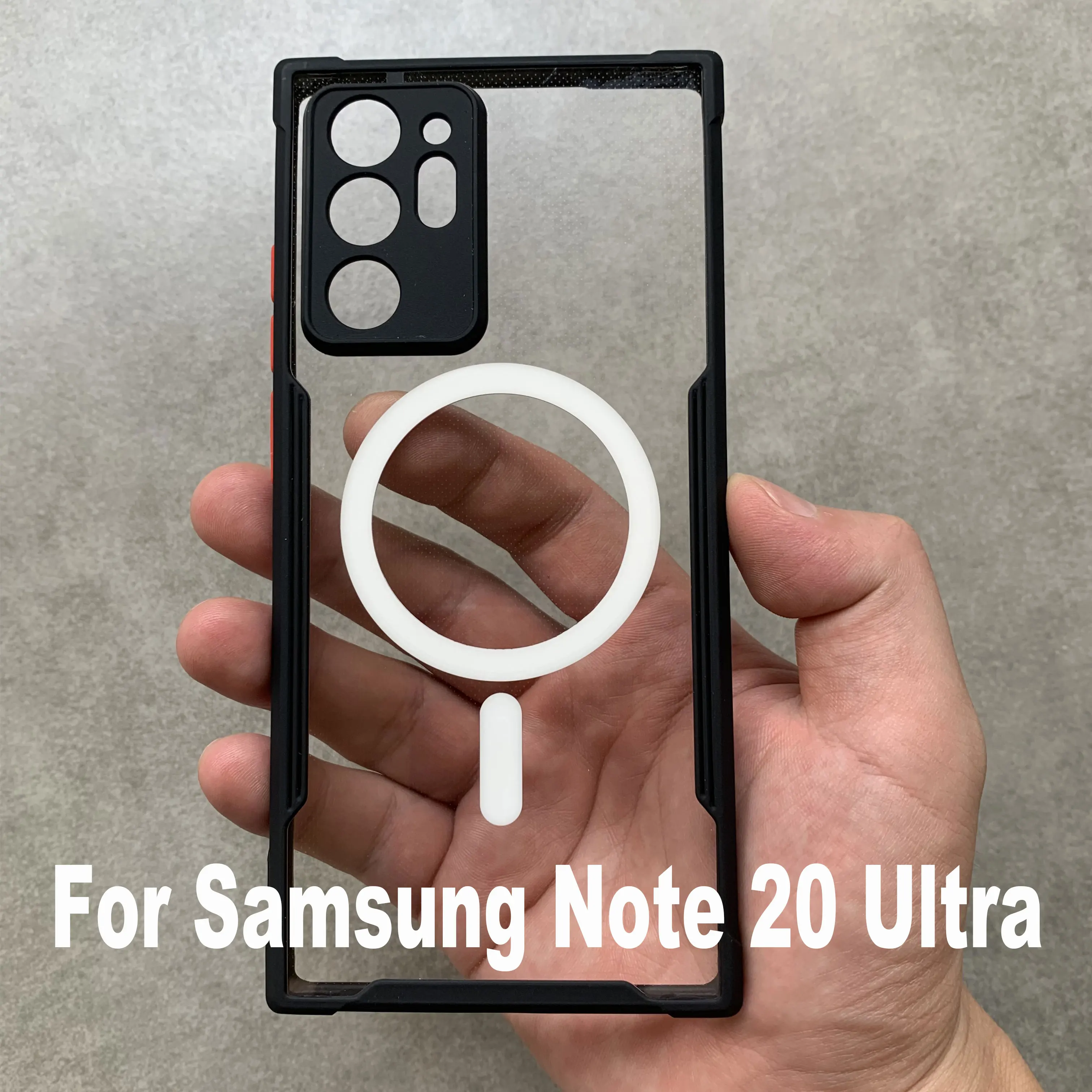 For-Samsung-Galaxy-Note-20-Ultra-Transparent-Magsafe-Magnetic-Wireless-Charging-Case-Clear-Phone ...
