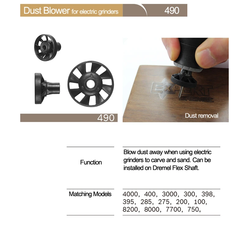 Dremel 490 Dust Blower Attachment Rotary Tool Accessory For Sanding Engraving Carving Fits on Dremel 8000 4000 3000 200 8220 AliExpress