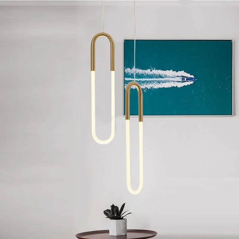 Nordic-Pendant-Lights-LED-U-Shape-for-Room-Bedside-Bedroom-with-Long ...