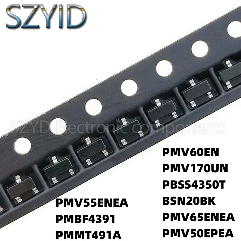 100PCS-SOT23-PMV55ENEA-PMBF4391-PMMT491A-PMV60EN-PMV170UN-PBSS4350T ...