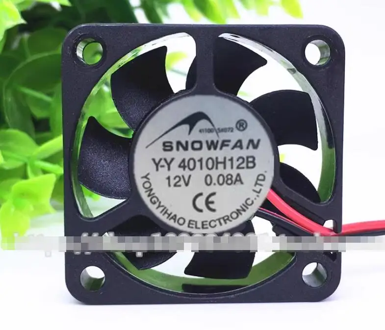 SNOWFAN Y-Y4010H12B DC 12V 0.08A 40x40x10mm 2-Wire Server Cooling Fan ...