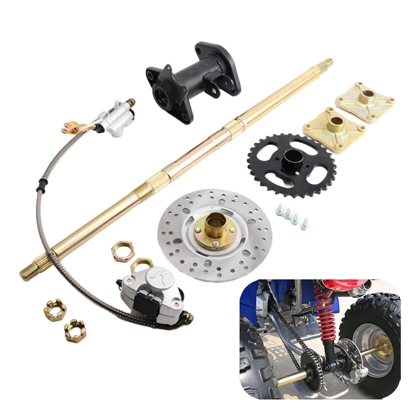 Ensemble d'essieu arrière de 32 pouces avec frein hydraulique, pignon ...