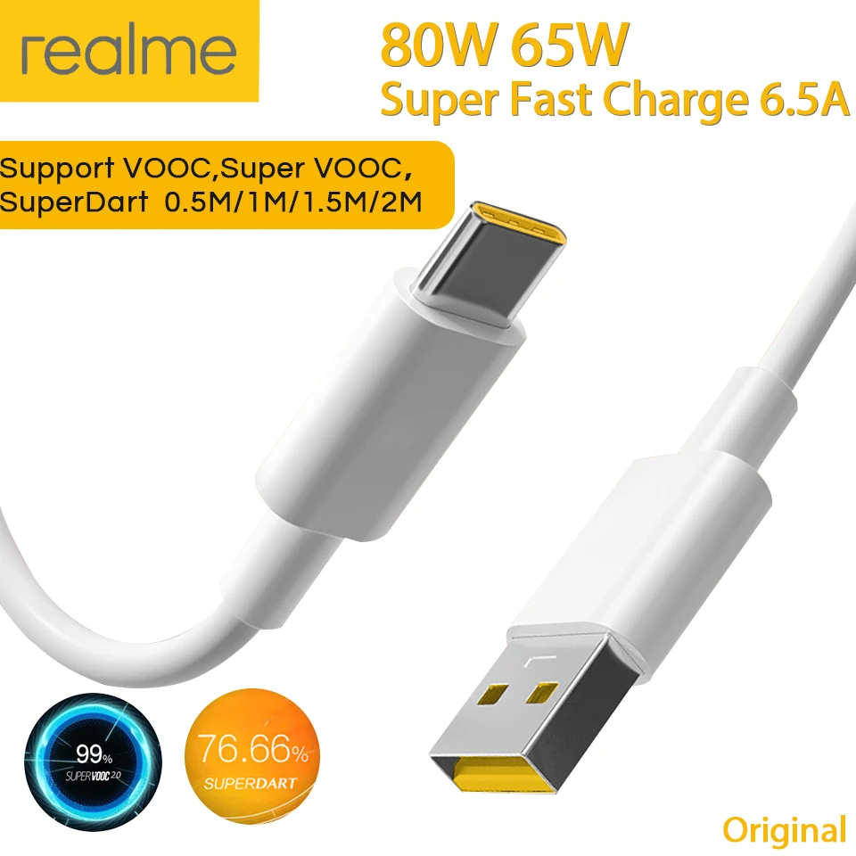 Original-Realme-Type-C-Usb-Cable-65w-80W-Super-Fast-Charge-Kabel-Super ...