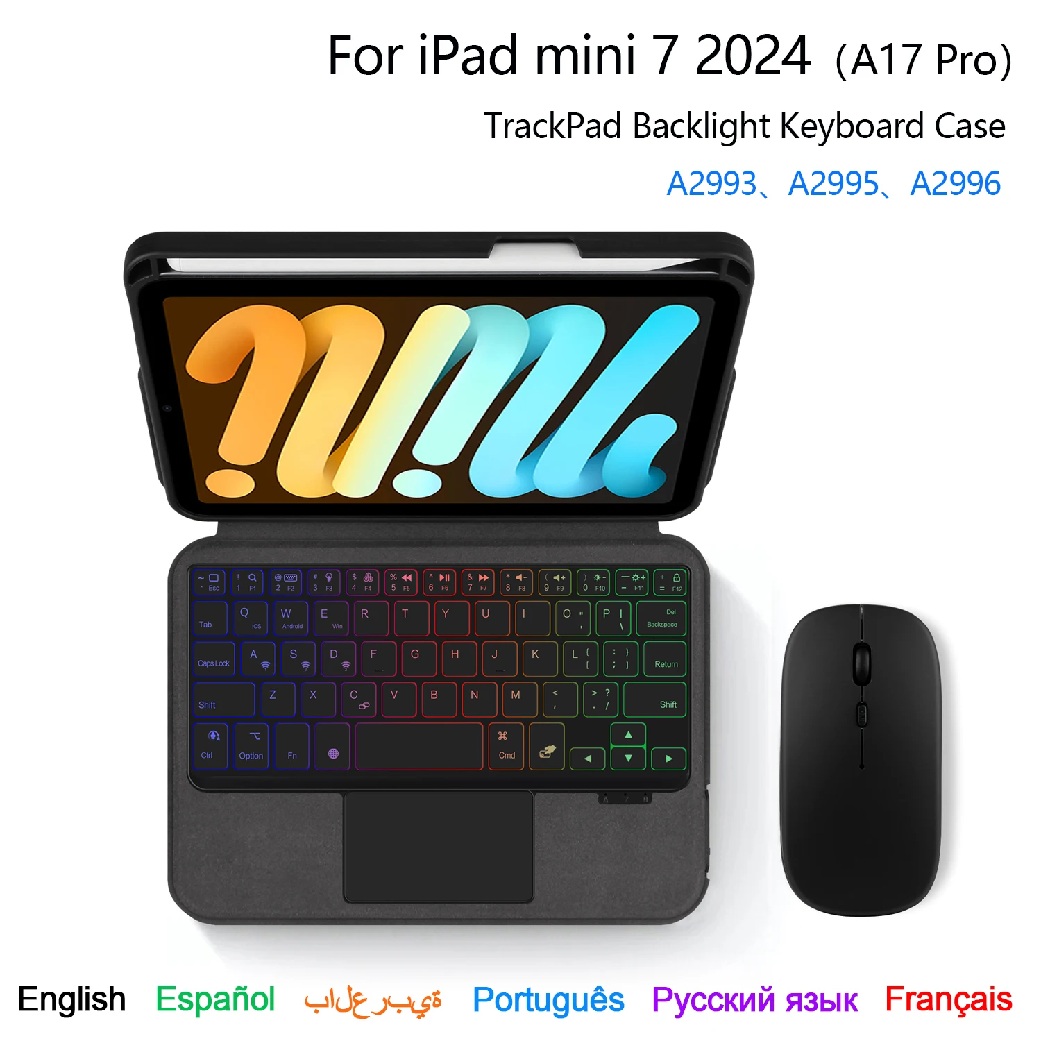 Backlit-Touchpad-Magic-Keyboard-For-iPad-Mini-7-2024-A17-Pro-8-3-mini7 ...