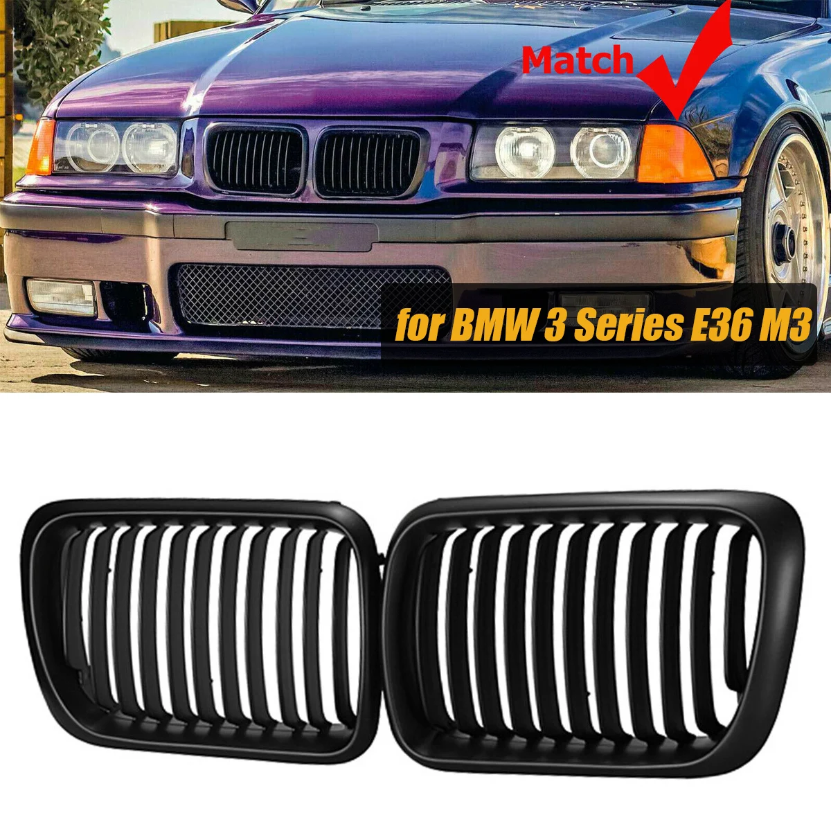 for-BMW-3-Series-E36-M3-318ti-320i-Coupe-96-99-Facelift-Front-Center ...