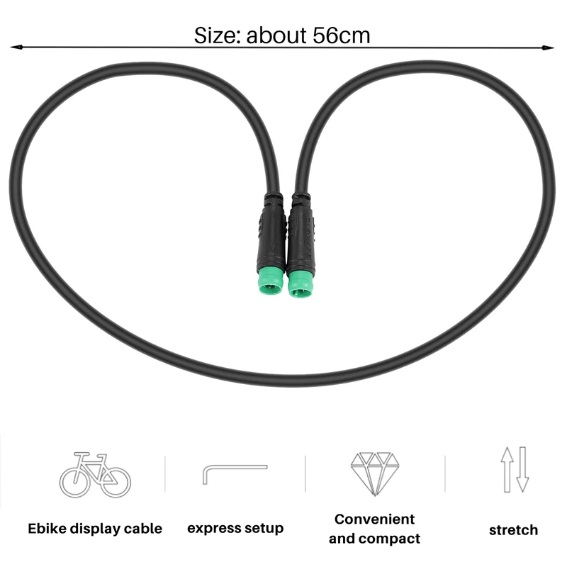 Electric-Bicycle-Ebike-5-Pin-Male-to-Male-Display-Extension-Cable ...
