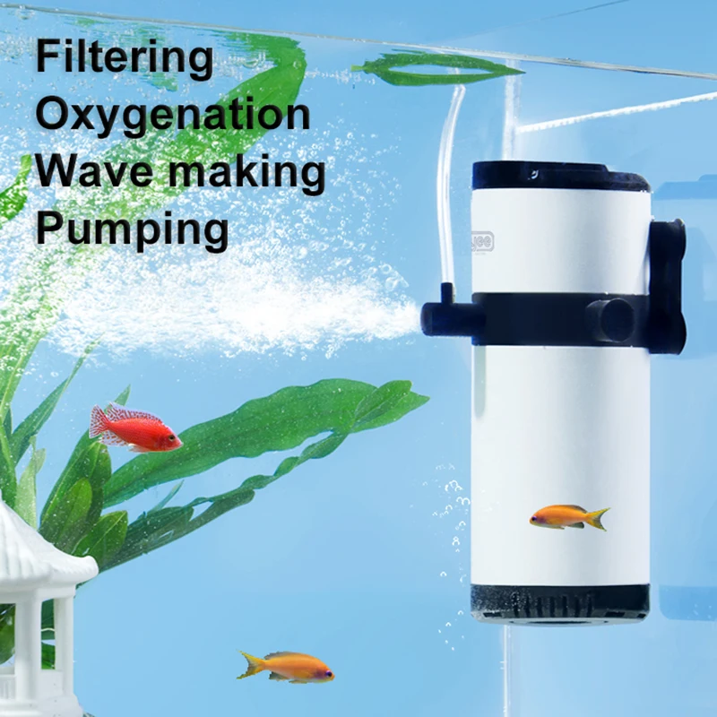 Built-in-filter-For-fish-tank-silent-multiple-compartments-filtration-oxygenation-wave-making ...