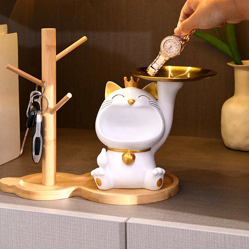 Crown-Cat-Key-Storage-Bowl-Tray-Entryway-Table-Key-Bowl-Cute-Big-Mouths ...