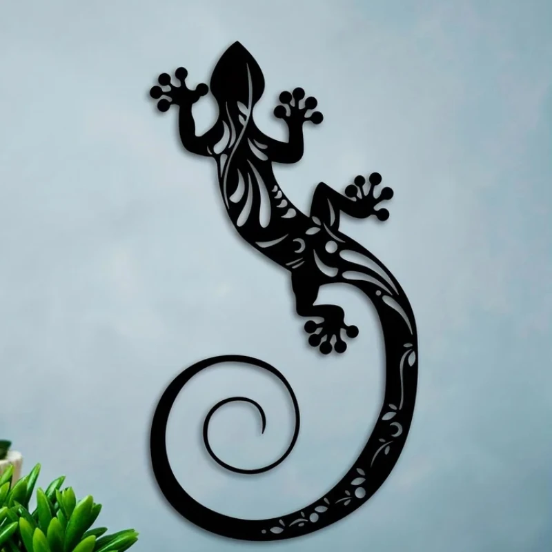 HelloYoung-Lizard-Metal-Wall-Art-Eye-Catching-Home-Decor-for-Living ...