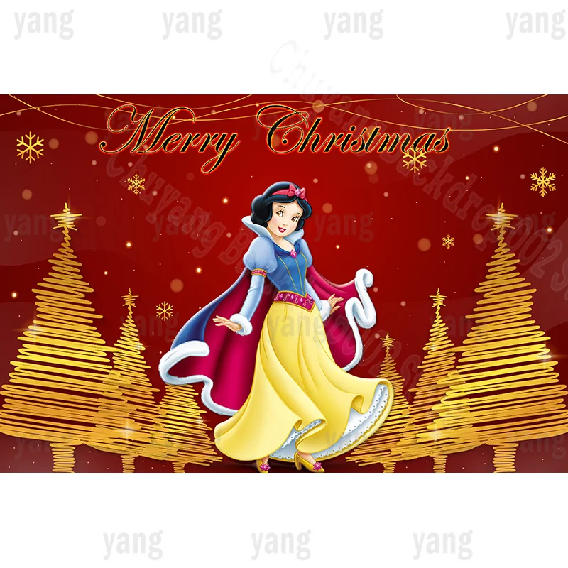 Disney Princess Golden Christmas Wallpaper