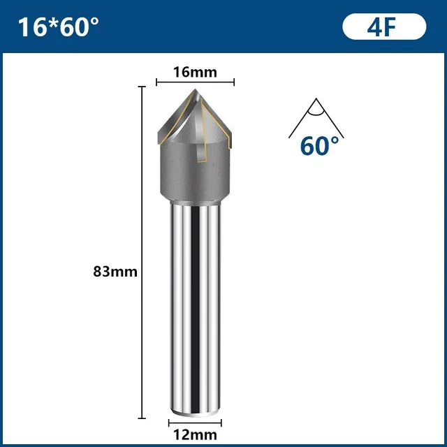 CMCP Chamfer Milling Cutter with Brazing Carbide Blade 16-40mm,60/90 ...