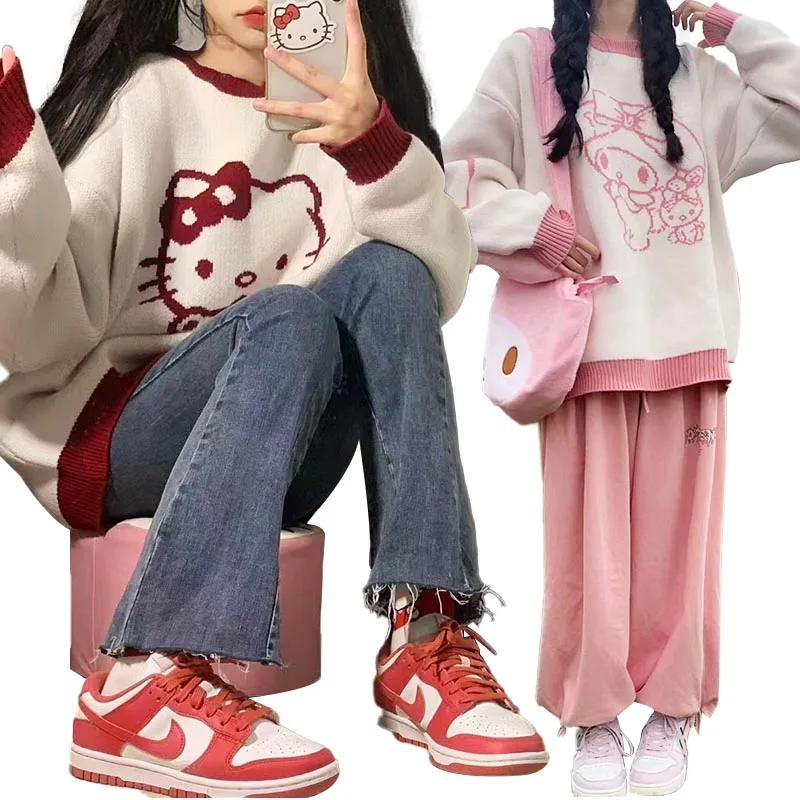 Su-ter-Kawaii-de-Hello-Kitty-para-mujer-jersey-de-Anime-Sanrioed-My ...