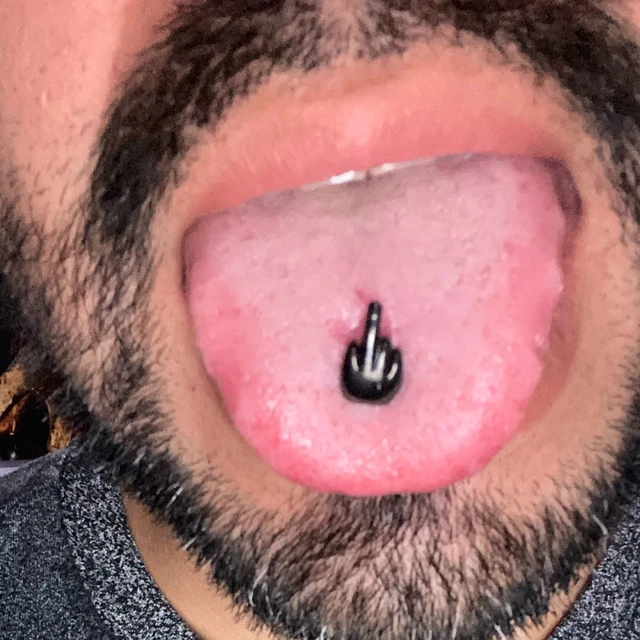 Viper Bites Tongue Piercing