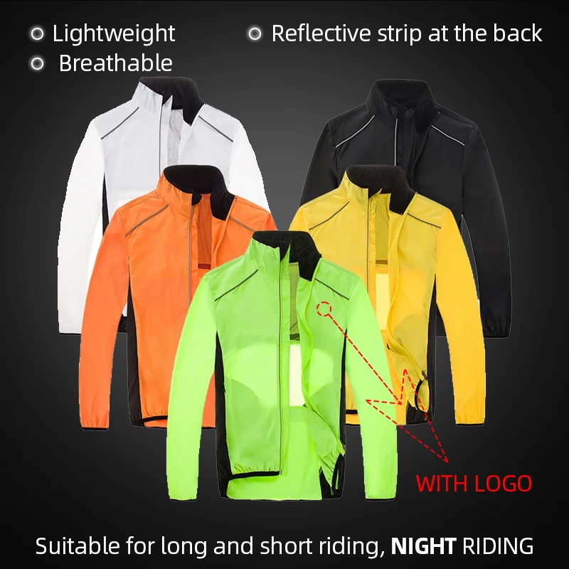 Lightweight-Mountain-Bike-Jacket-with-Reflective-Strip-for-Night-Riding ...