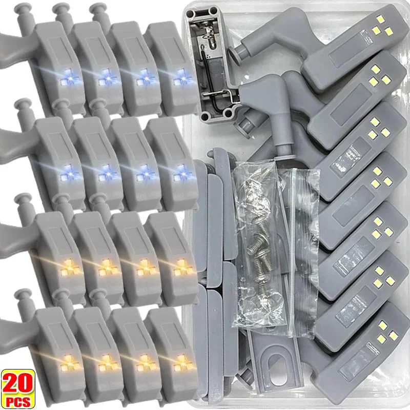 Universal LED Inner Hinge Lamps Wardrobe Doors Drawers Cabinet Sensor ...