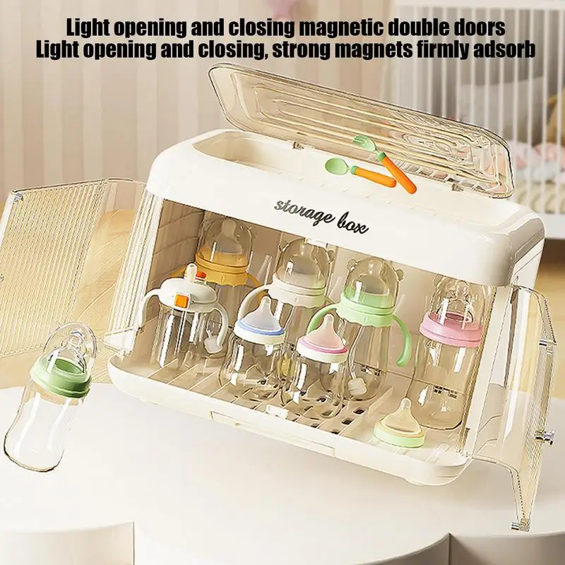 Baby Bottle Storage Large Container Holder Nursing Bottle Organizer ...