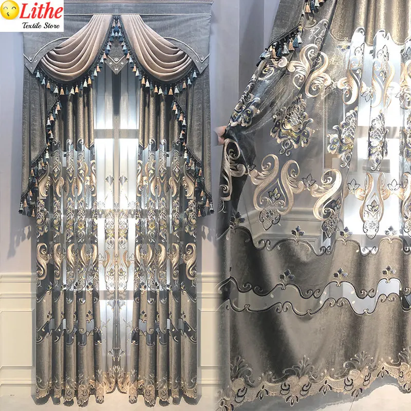 Curtains-for-Living-Room-Luxury-Valances-Drapes-Tulle-Embroidery ...
