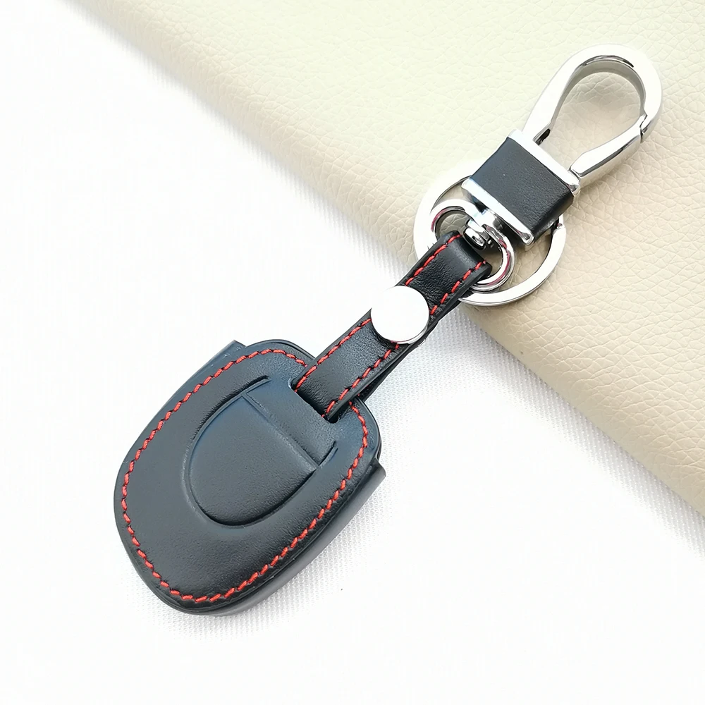 1 Buttons Genuine Leather Remote Car Key Shell Fob Case Cover For ...