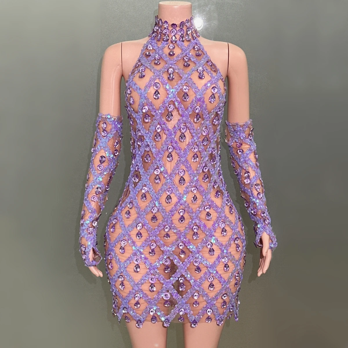 Sparkly-Rhinestone-Lavender-Sexy-Transparent-Backless-Dress-Evening ...