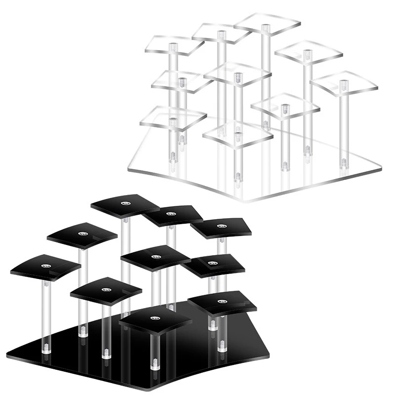 5-8-10-Position-Clear-Black-Acrylic-Storage-Shelf-for-Blind-Box-Toys ...
