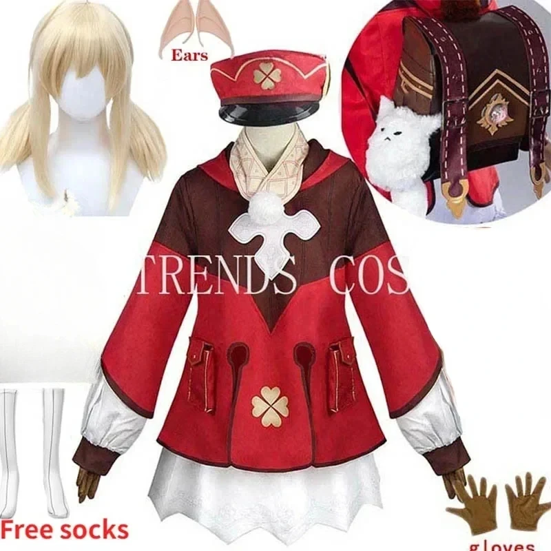 Klee-Cosplay-Costume-Klee-Outfits-Dress-Hat-Wig-Halloween-Carnival ...