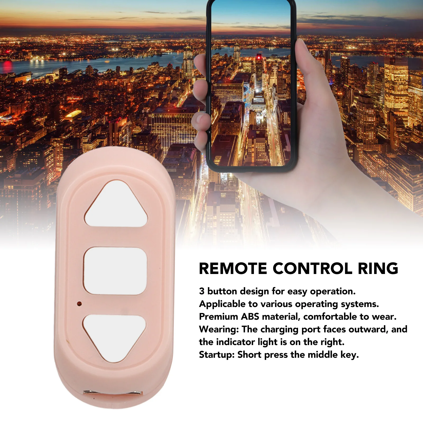 App Bluetooth Remote Control Page Turner Phone Remote Control Ring ...