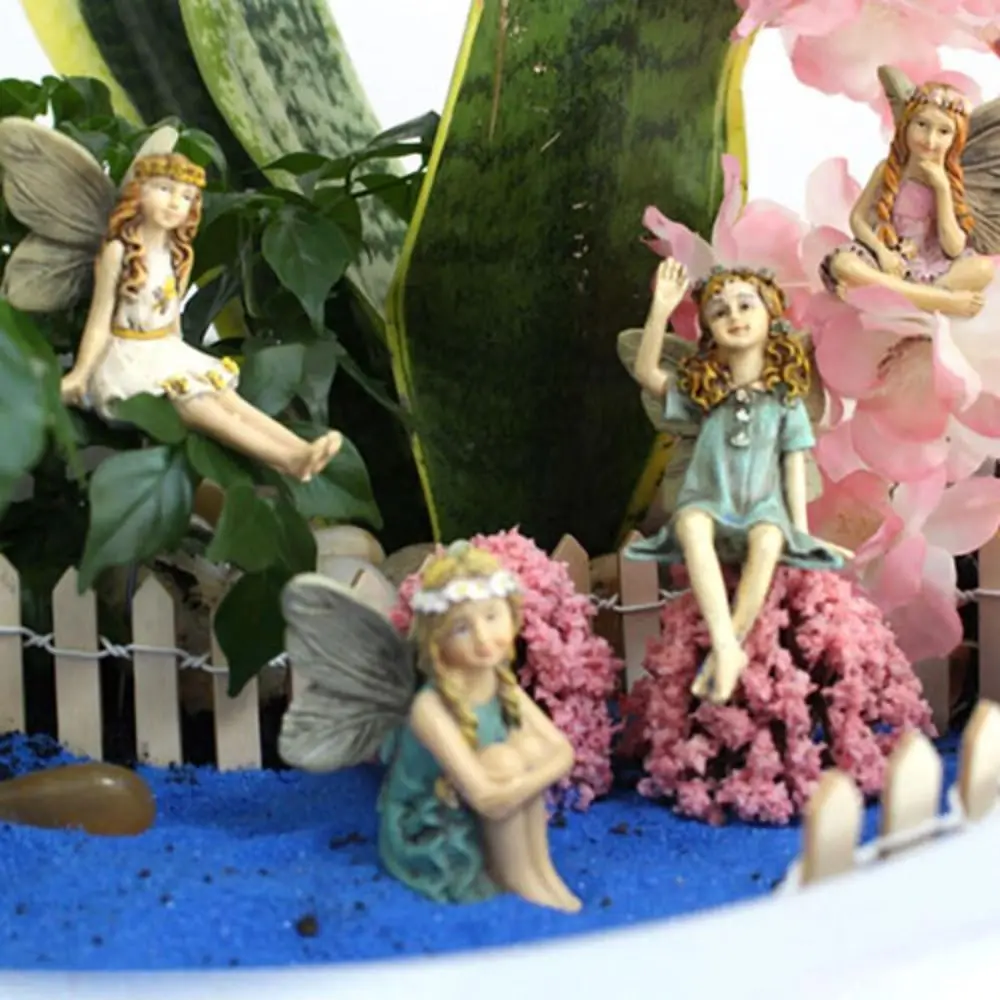 5-6PCS-Set-Resin-Fairies-Figurines-Accessories-Fairy-Garden-Miniature ...
