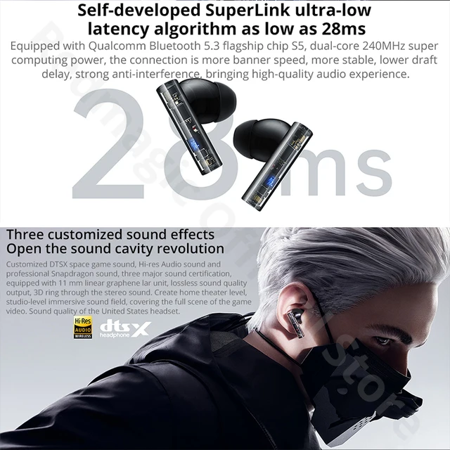 Original Nubia RedMagic DAO TWS Gaming Earbuds for RedMagic 8s Pro TWS ...