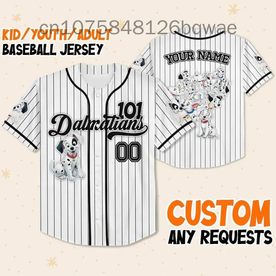 New-Disney-101-Dalmatians-Baseball-Jersey-ustom-Name-Men-And-Women ...