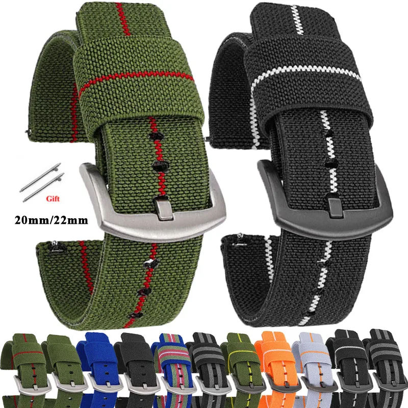 Nylon-Woven-Watch-Band-Quick-Release-Bracelet-18mm-20mm-22mm-24mm ...