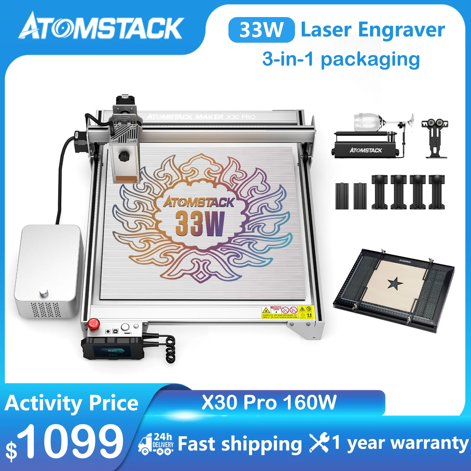 ATOMSTACK X30 Pro, potente máquina de corte y grabado láser de 160W ...