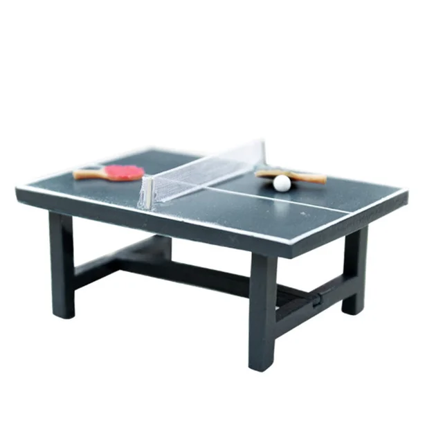 Mini Pong Table Miniature Model Dining Room Decor Imitation Tennis Kids ...