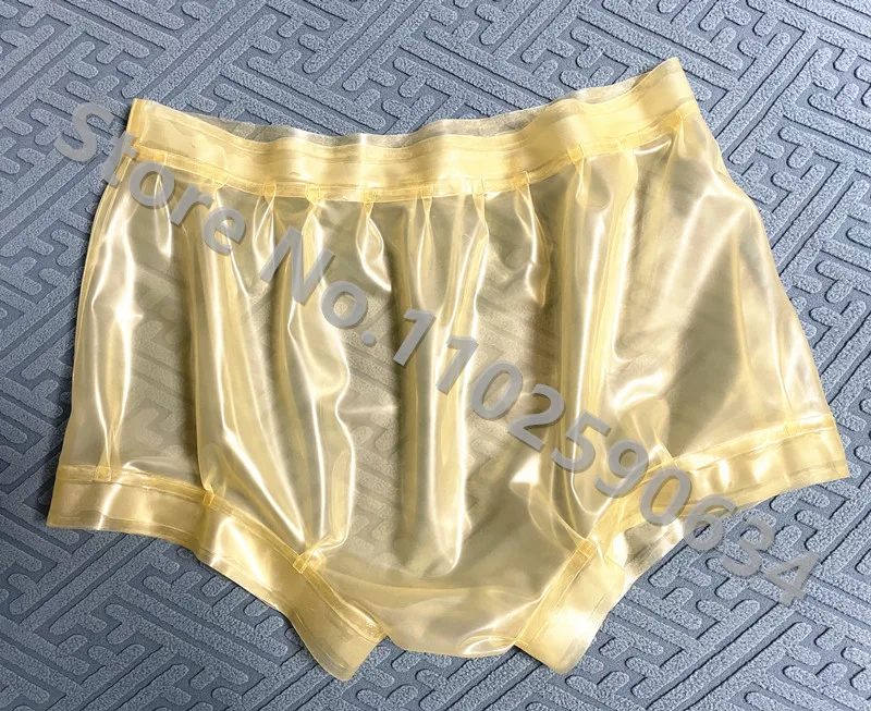 Woman-Transparent-Latex-Boxer-Panty-Catsuit-Rubber-Underwear-Gummi ...