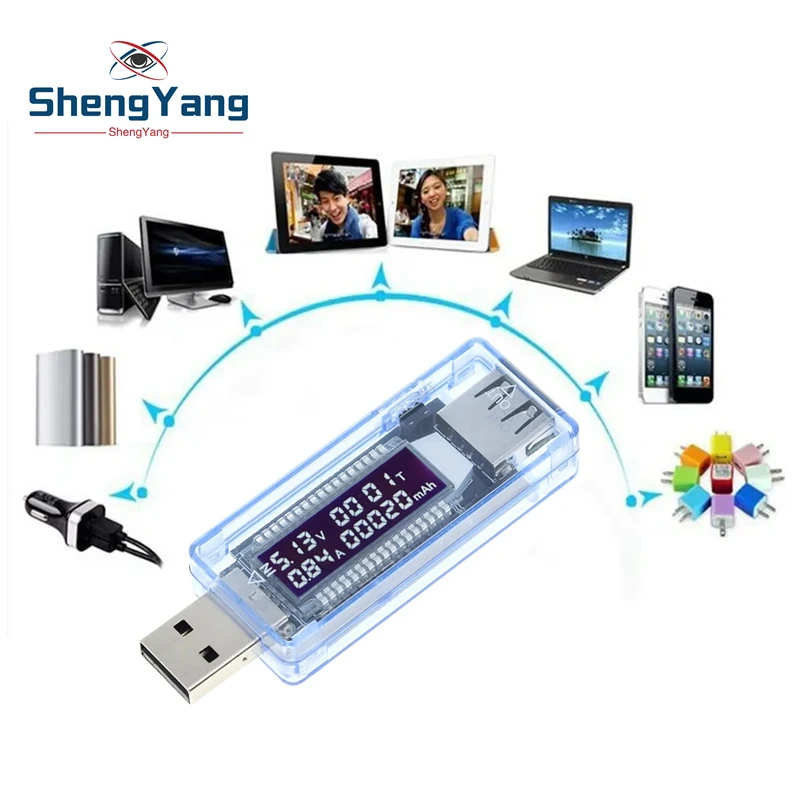 Voltage-Meters-Current-Voltage-Capacity-Battery-Tester-USB-Volt-Current ...