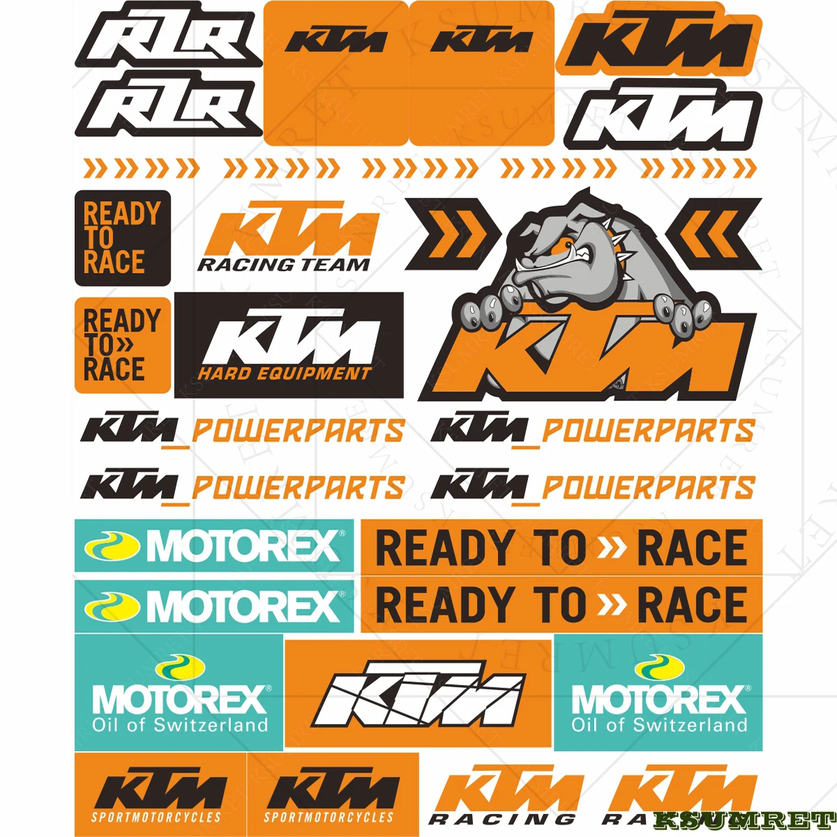 Ready To Race Ktm Stickers Decals Logo Duke Motorcycle Kit Decals ...