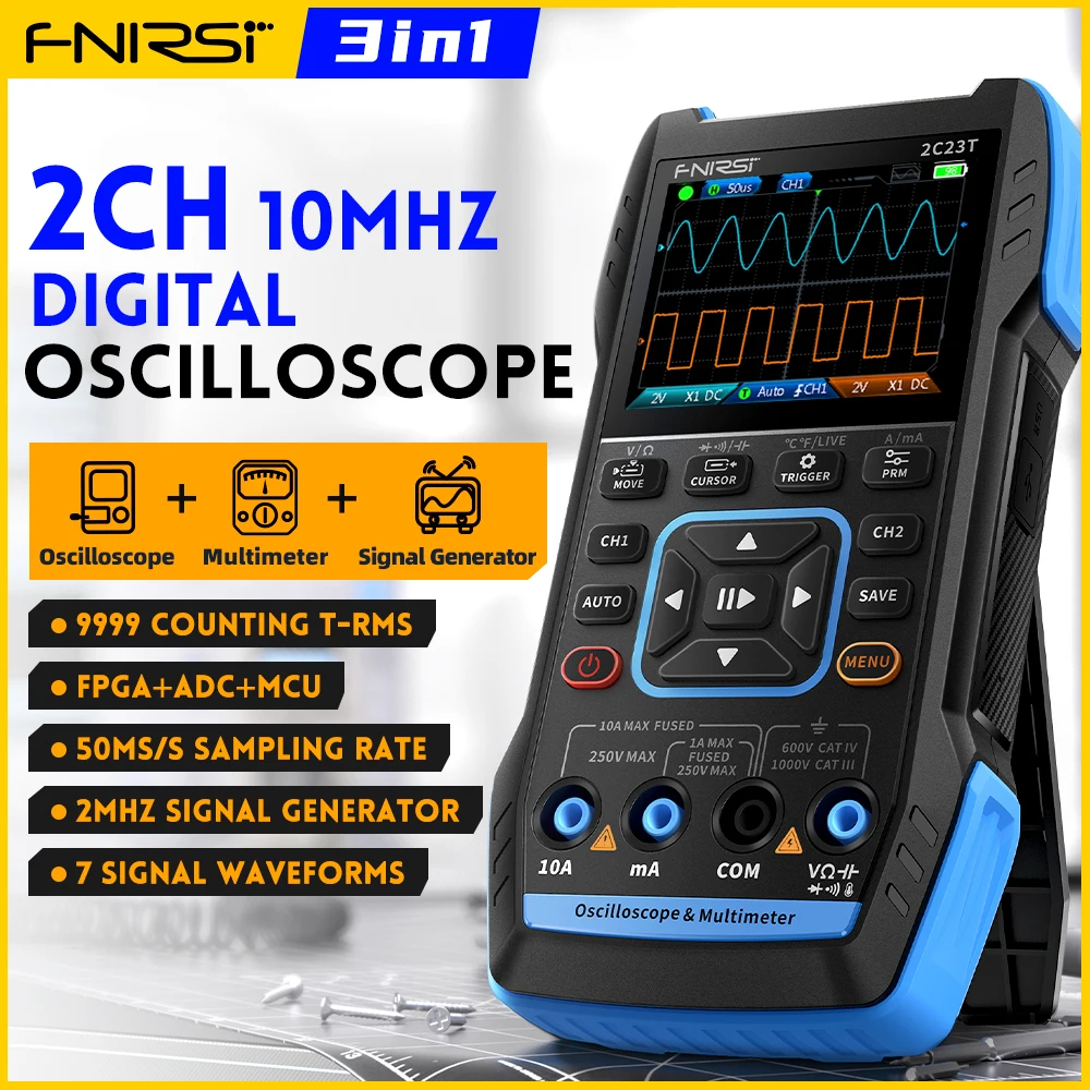 FNIRSI-Oscilloscope-Num-rique-2C23T-3-en-1-Multim-tre-Fonction-G-n ...