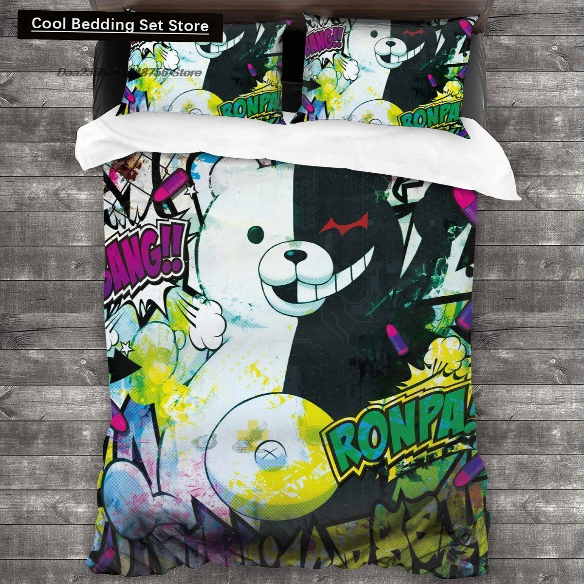 3D Print Cartoons Danganronpa Monokuma Bedding Set Single Twin Full ...