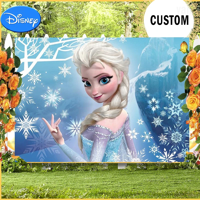 Disney-Frozen-Elsa-Backdrop-Birthday-Banner-Girl-Kids-Photography ...