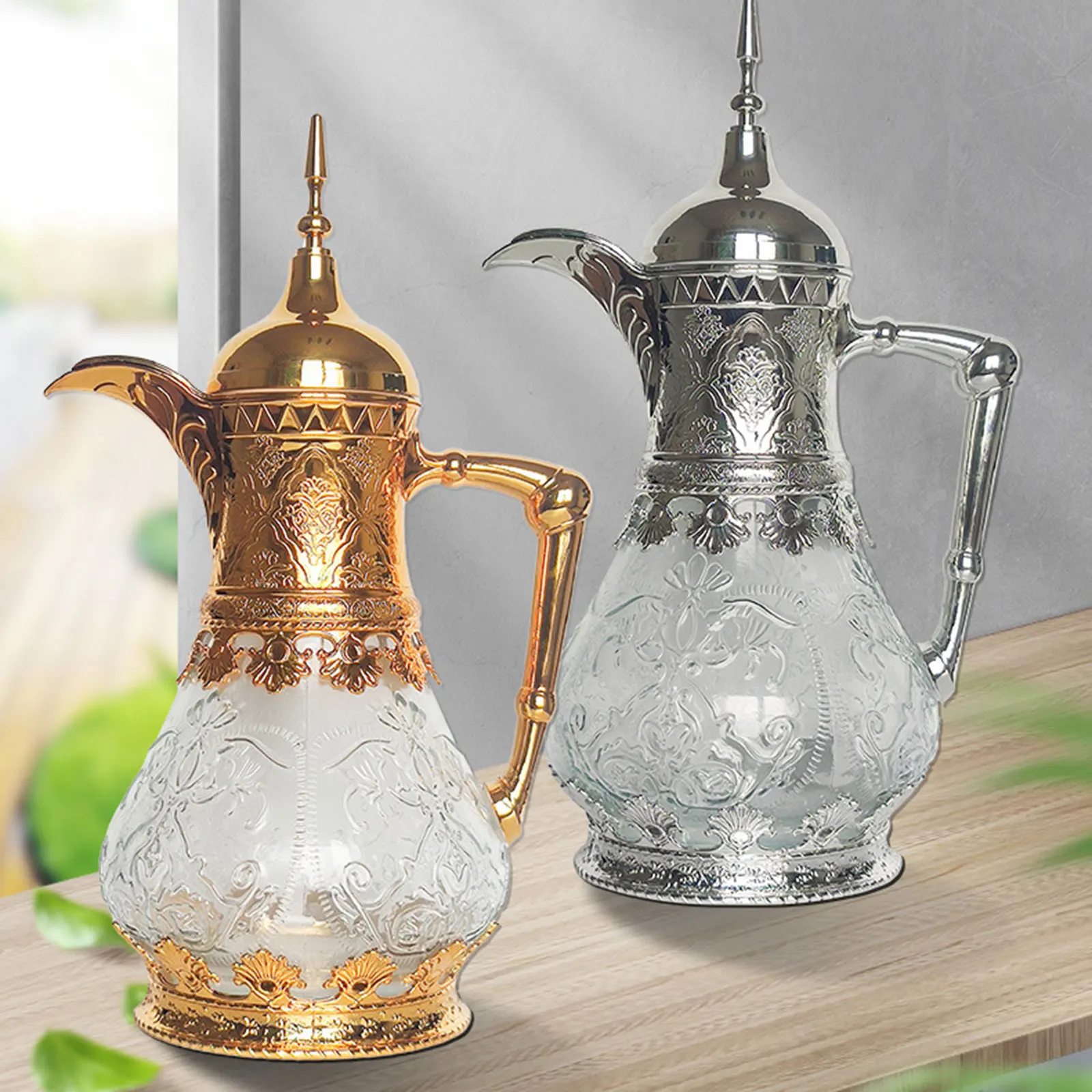 Arabic-Style-Coffee-Pot-Thermal-Pitcher-Sturdy-with-Handle-Beverage ...